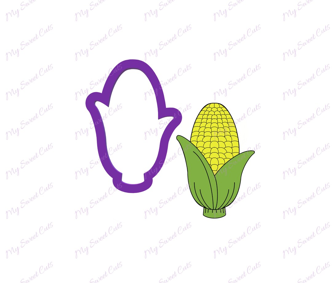 Corn on the Cob Cookie Cutter - Food Cookie Cutters - Fondant Cutters ...