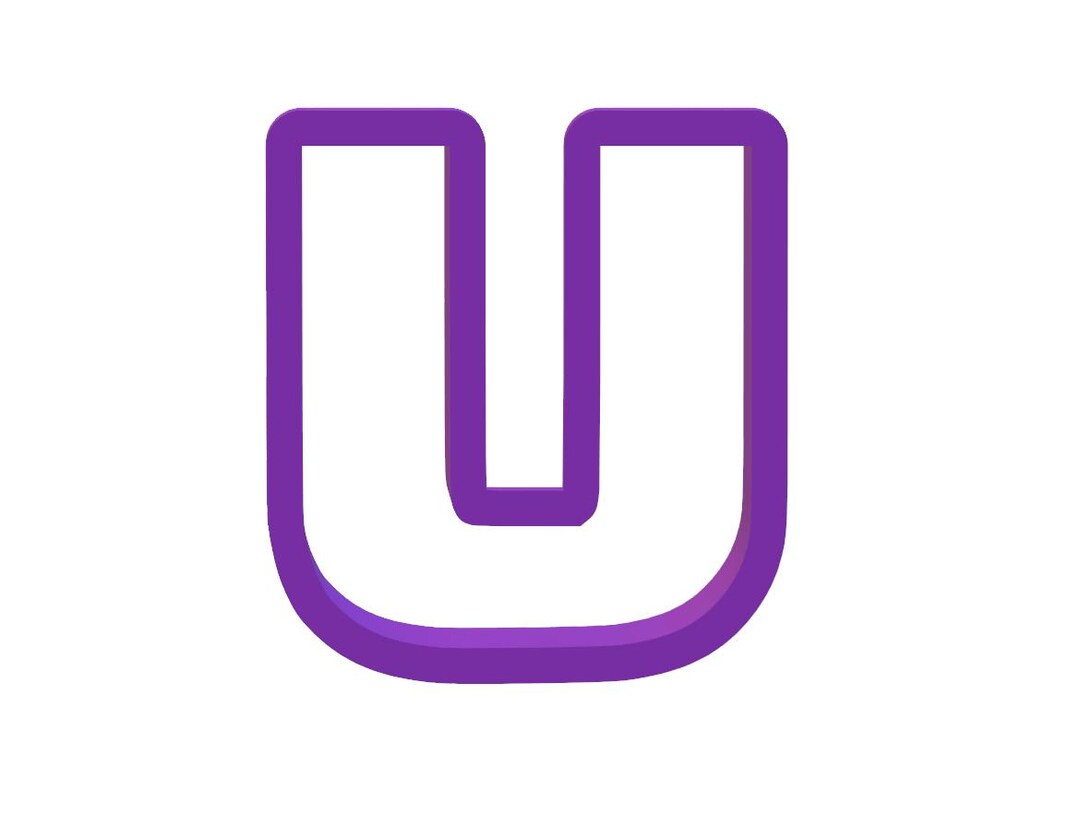 Letter U Cookie Cutter - Alphabet Cookie Cutters - Letter Cookie ...