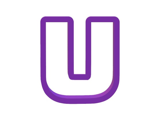 Letter U Cookie Cutter Alphabet Cookie Cutters Letter | Etsy