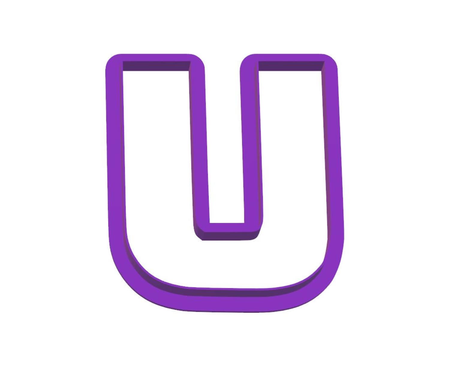 Letter U Cookie Cutter Alphabet Cookie Cutters Letter | Etsy