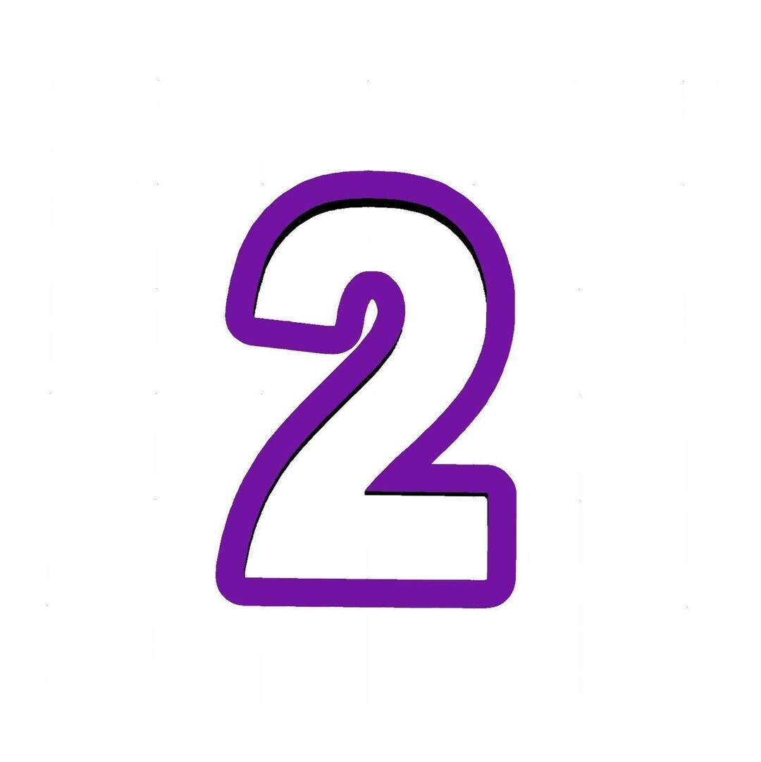 Number 2 Cookie Cutter - Number Two Cookie Cutter - Number Cookie ...