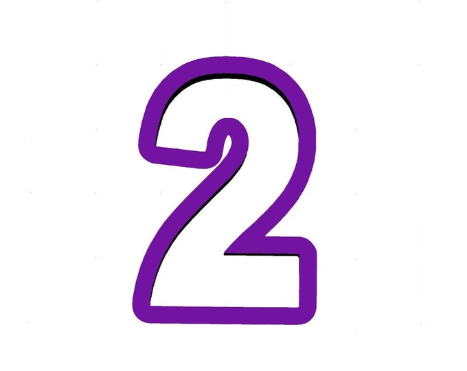 Number 2 Cookie Cutter. Two Cookie Cutter. 2 Cooked Cutter. Number Two ...