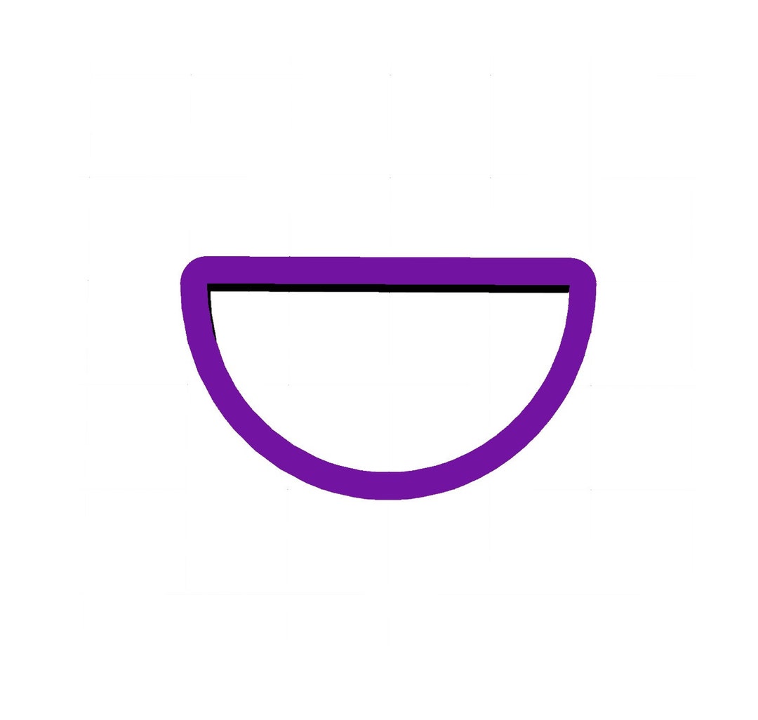 Semi Circle Cookie Cutter - Taco Cookie Cutter - Food Cookie Cutters ...