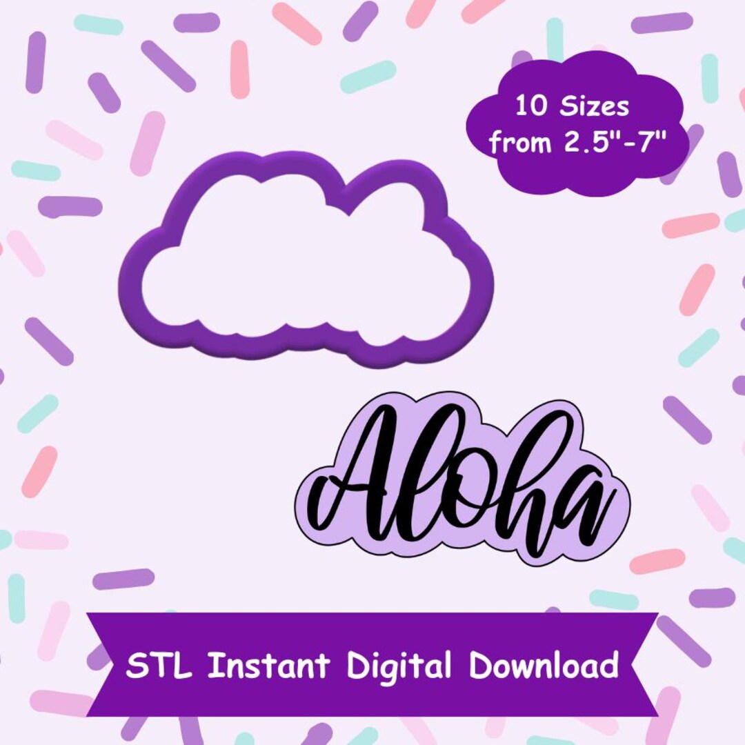 Aloha Cookie Cutter STL Digital Download - STL Instant Digital Download ...