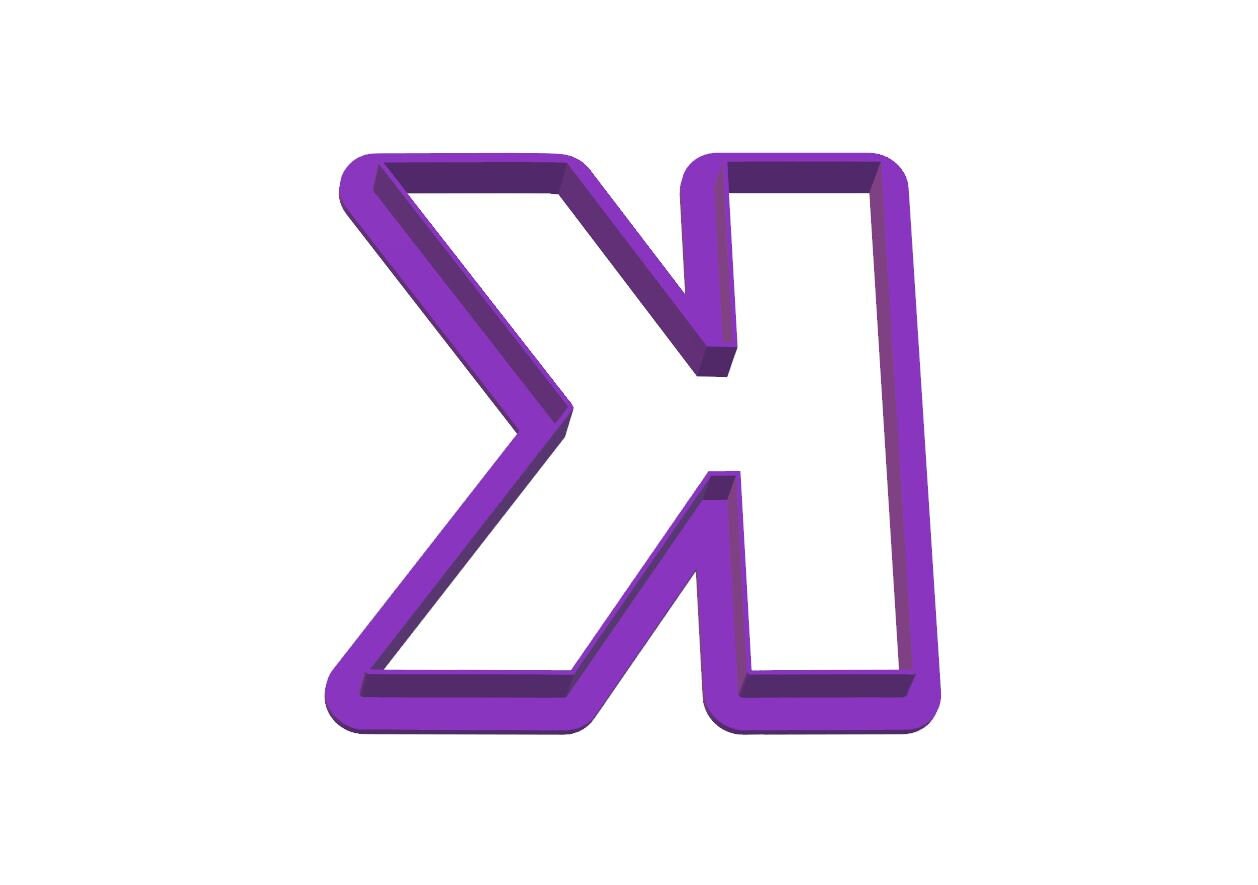 Letter K Cookie Cutter Alphabet Cookie Cutters Letter - Etsy