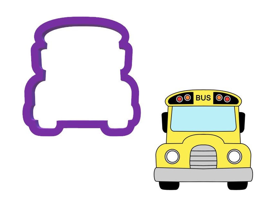 School Bus Front Cookie Cutter - School Bus Cookie Cutter - Cookie ...