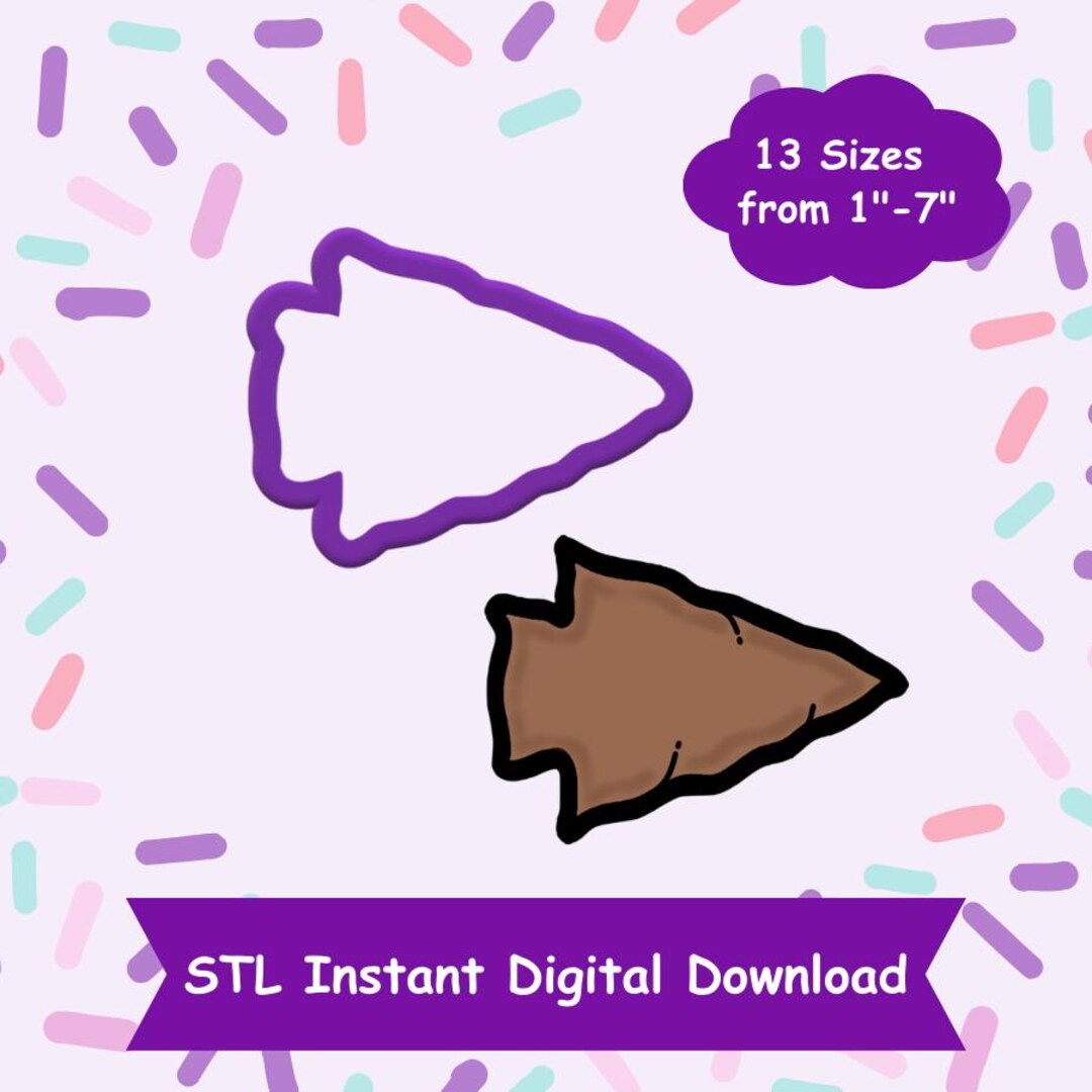 Arrowhead Cookie Cutter STL Digital Download - STL Instant Digital ...
