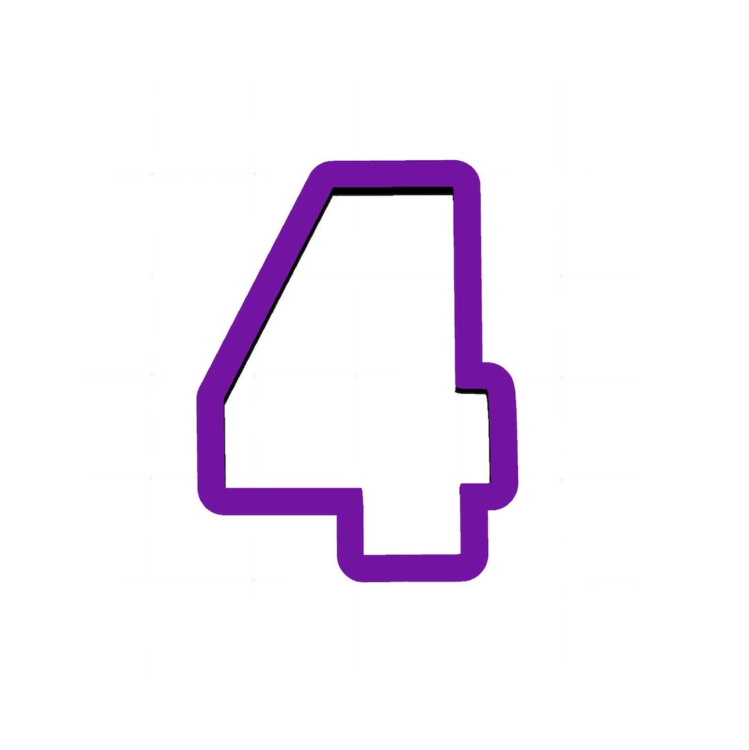 Number 4 Cookie Cutter - Number Four Cookie Cutter - Number Cookie ...
