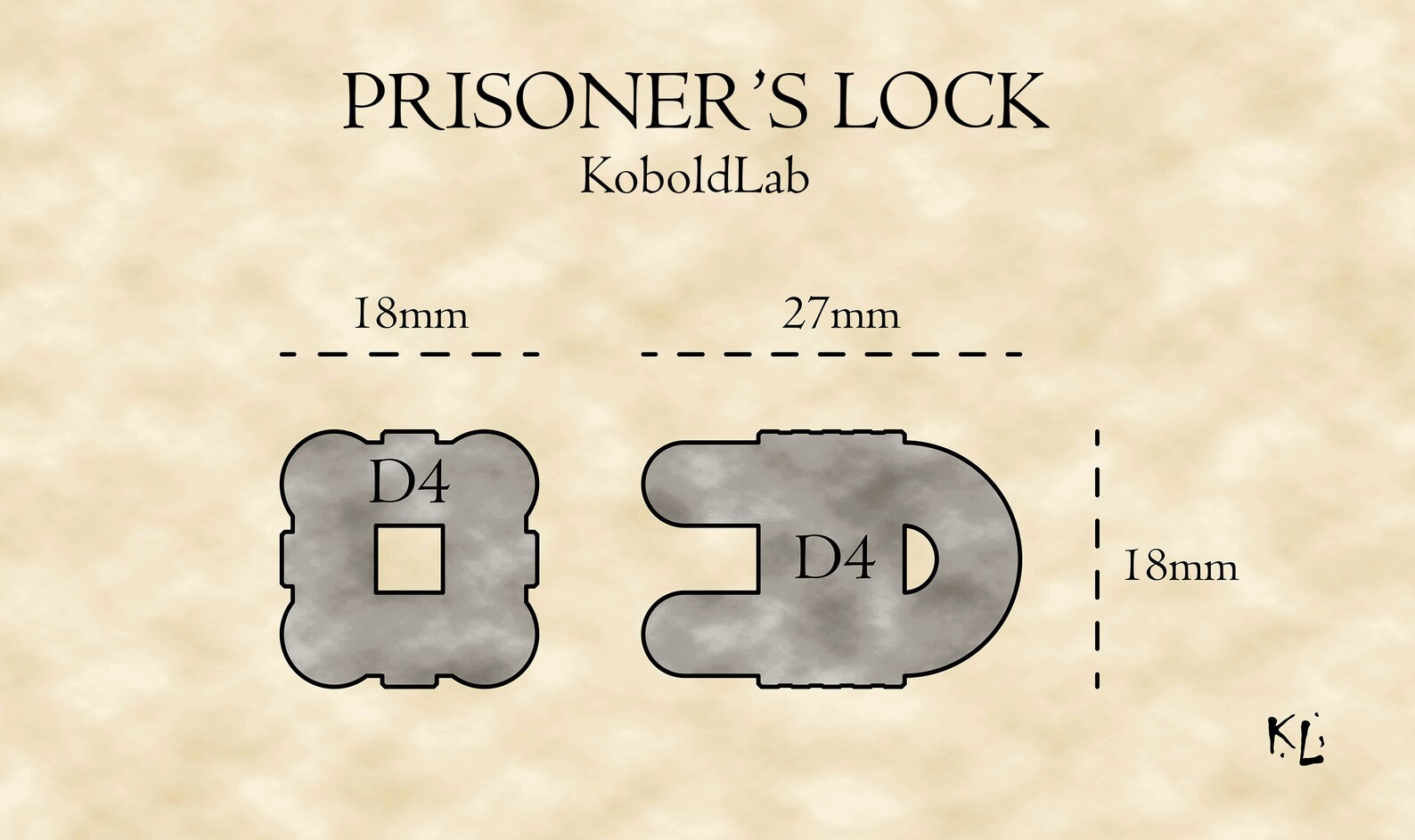 D4 Prisoner's Lock Dice Dungeons and Dragons DND | Etsy