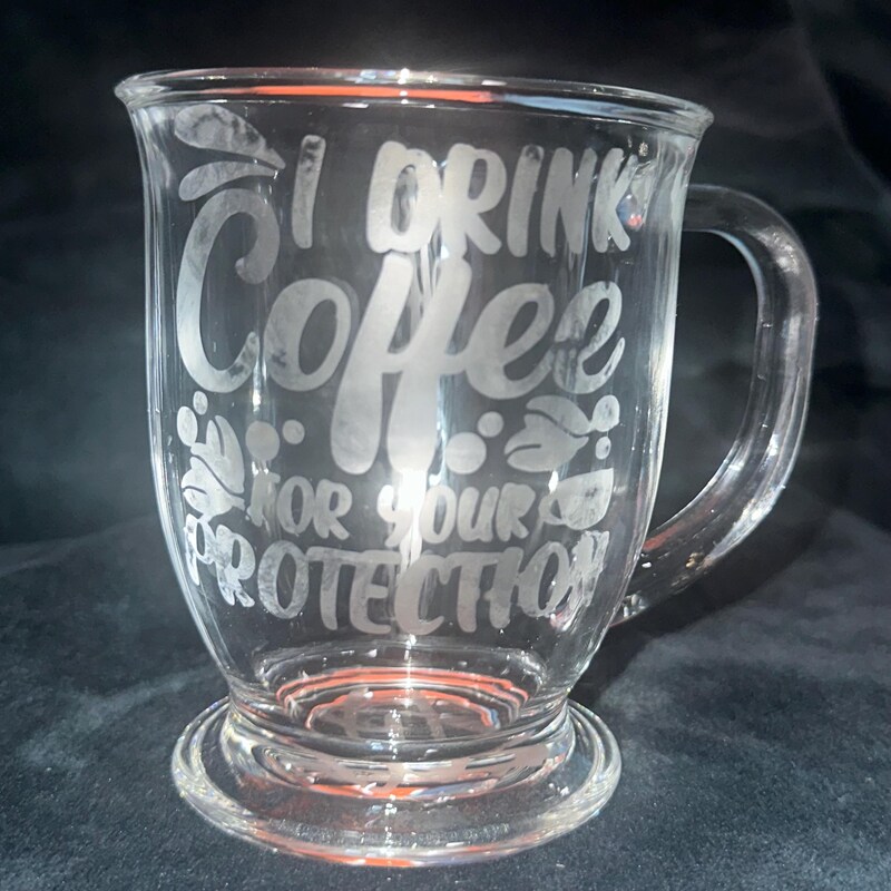 Etched Glass Coffee Mugs - Etsy