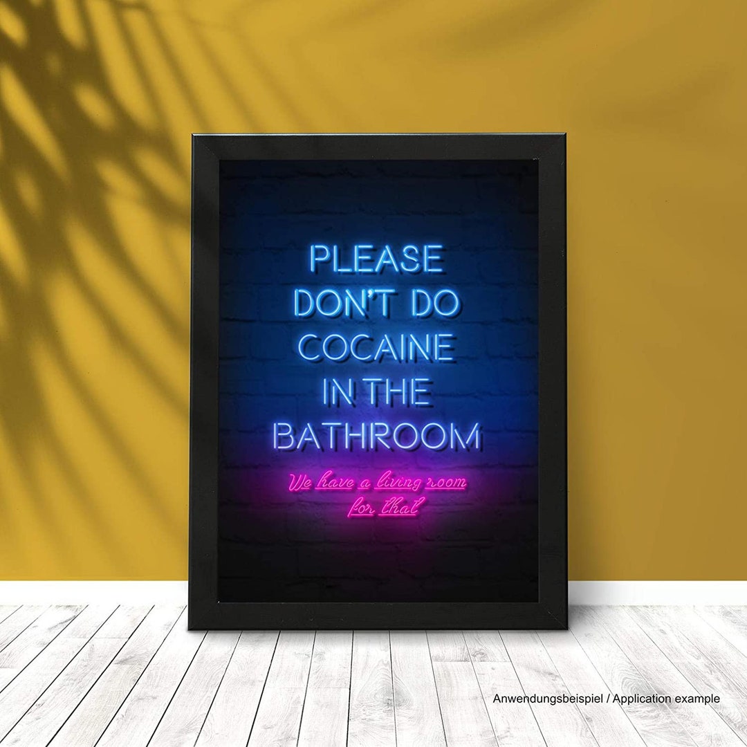 Poster “please Don’t Do Coke in the Bathroom” | A3 or A4 Art Print ...