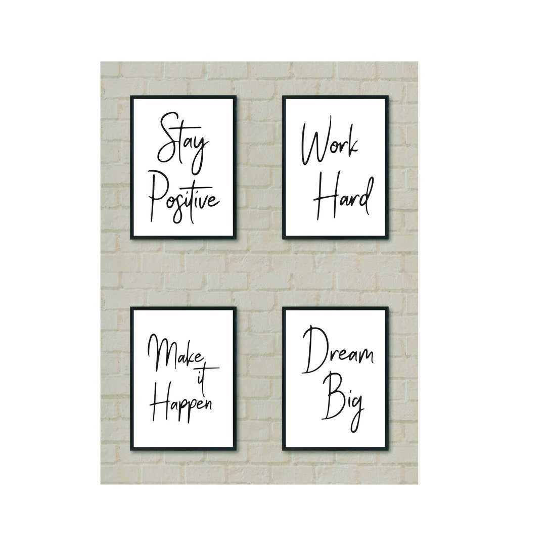 4 X Pack Poster Bundle "enjoy the Little Things" "be the Best" "let ...