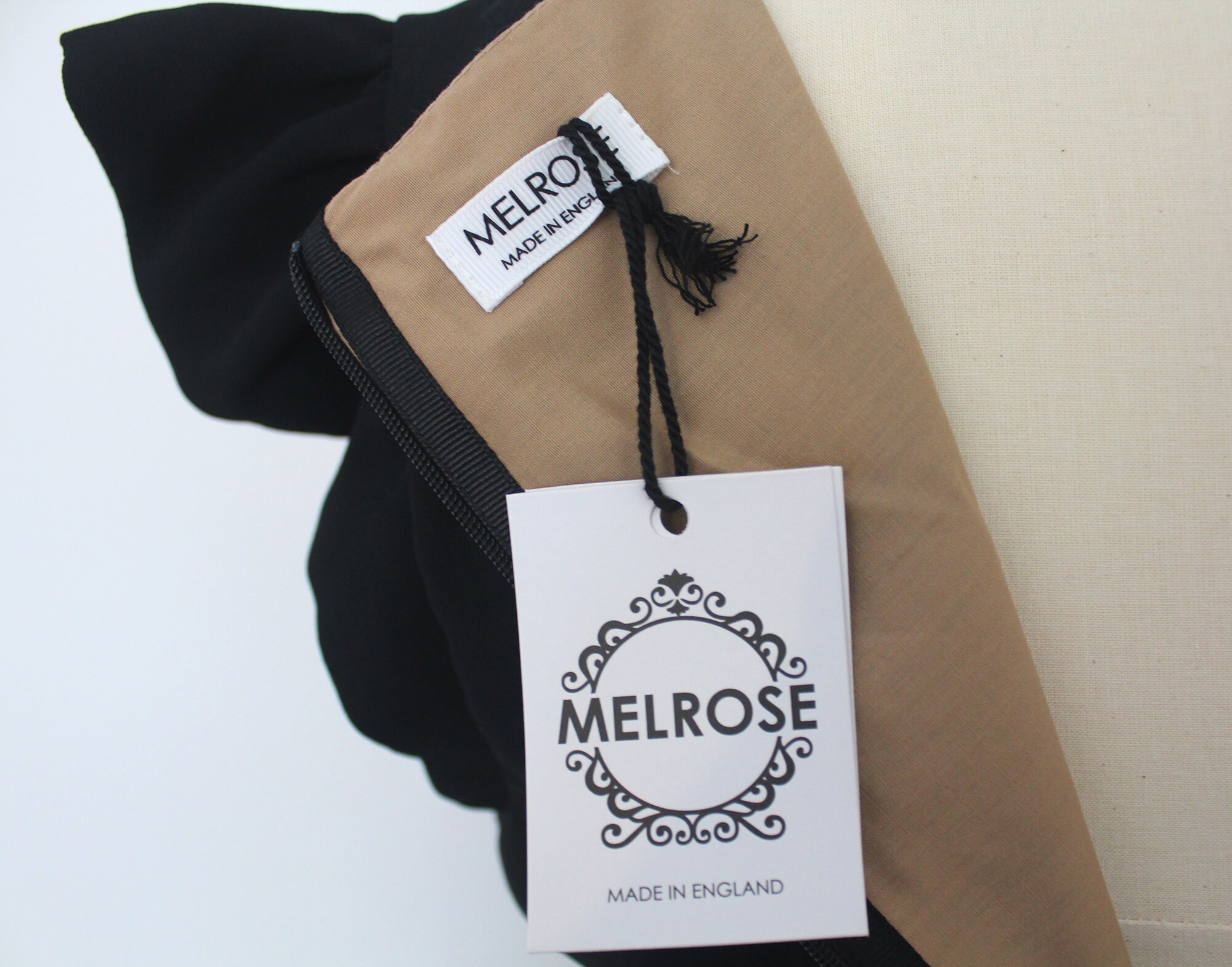 Melrose England Ethically Made in England Black Lace CAMINO Dress ...