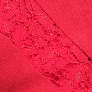 Red Flower Corded Lace High Quality Lace Fabric by the Metre - Etsy