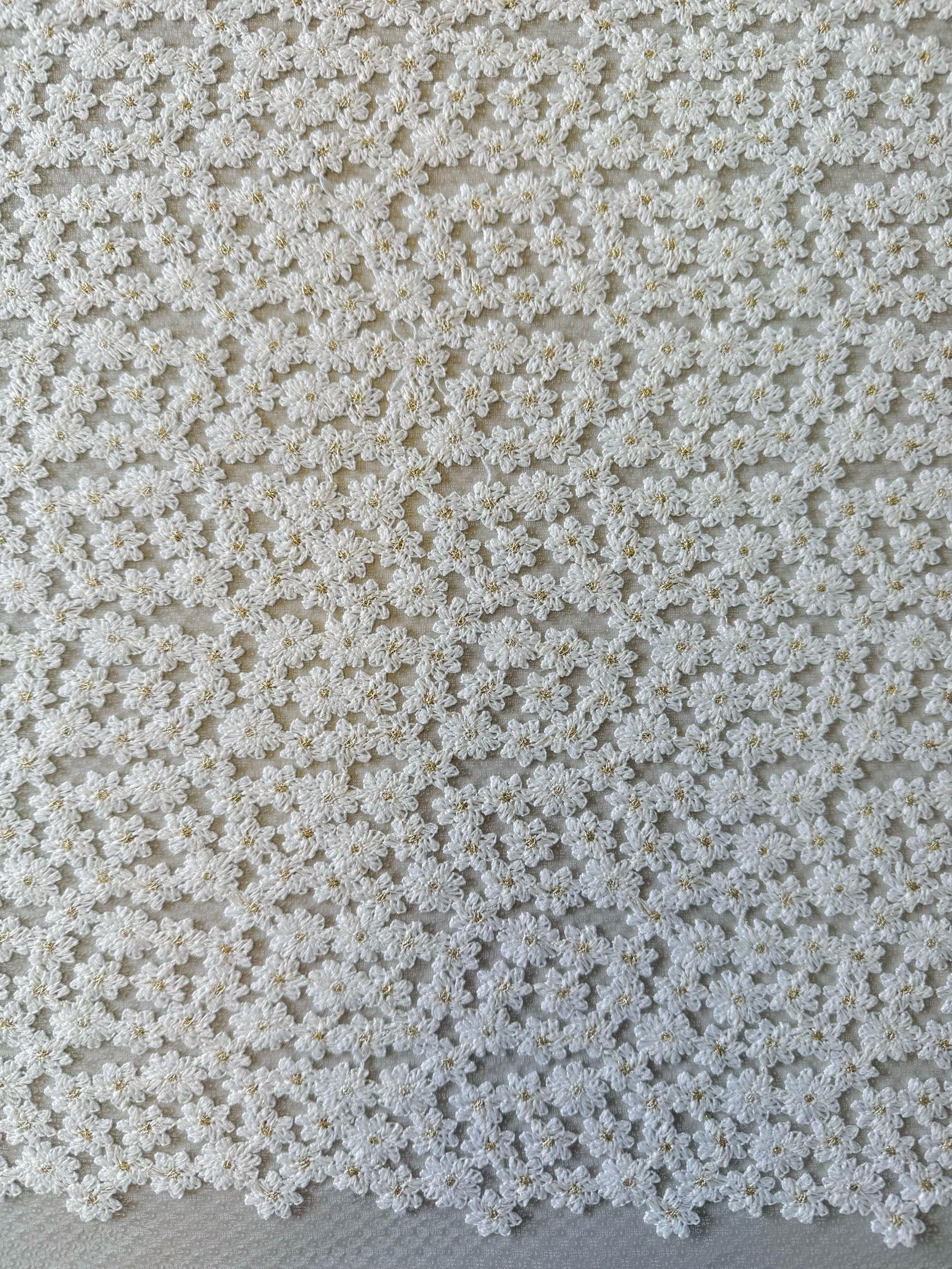 White Daisy Fabric Lace Fabric High Quality Fabric by the Metre - Etsy