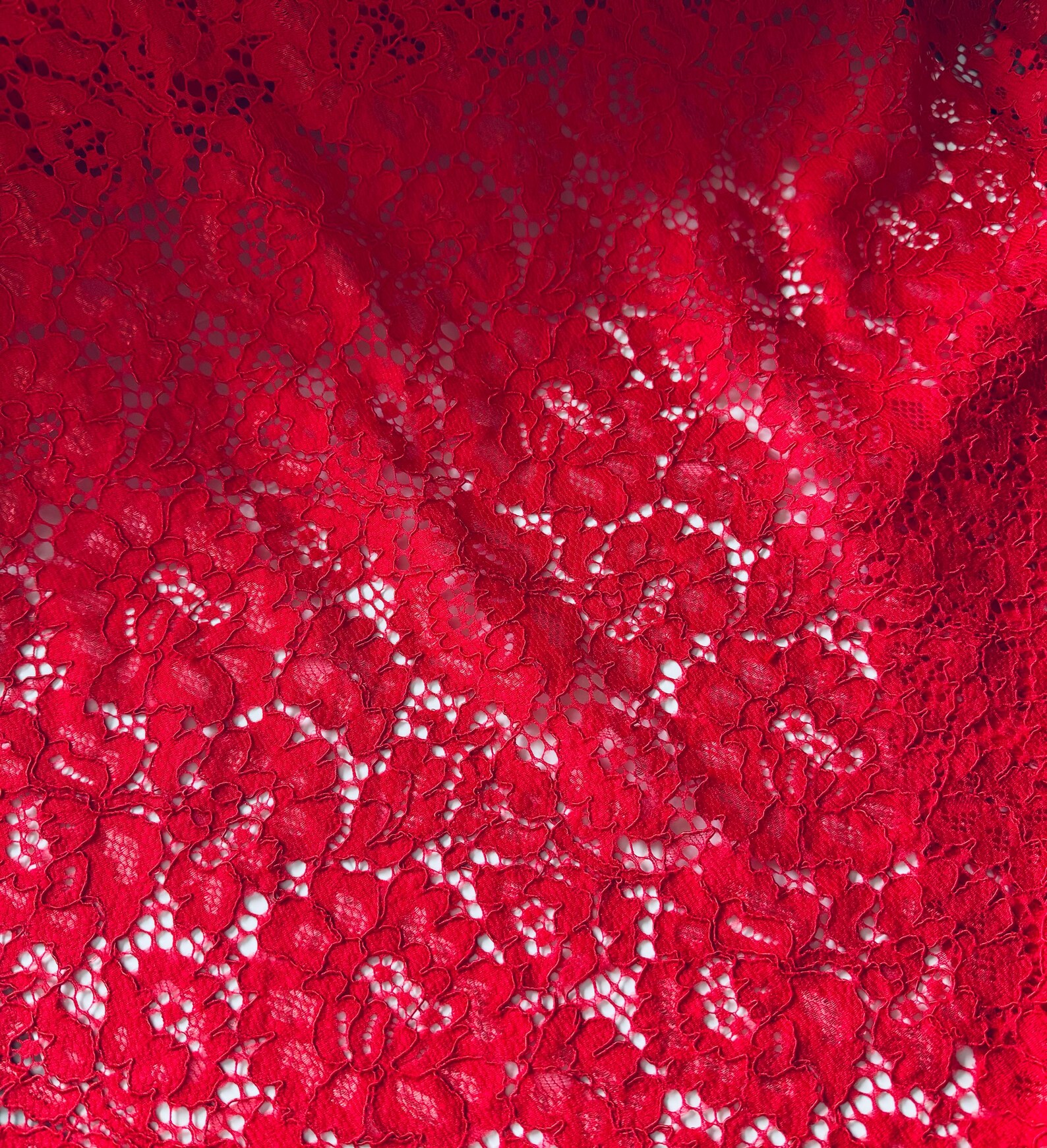 Red Flower Corded Lace High Quality Lace Fabric by the Metre - Etsy