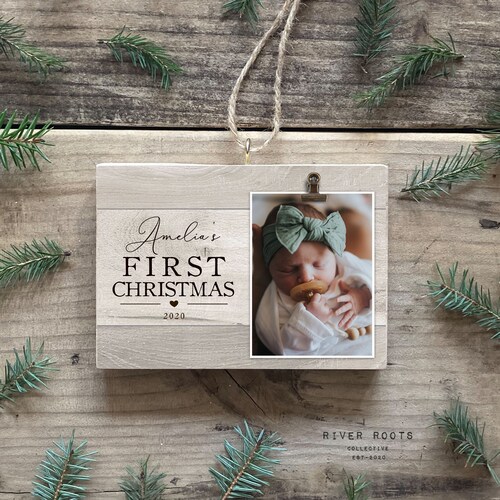 My First Christmas Photo Ornament Personalized 2 - Etsy