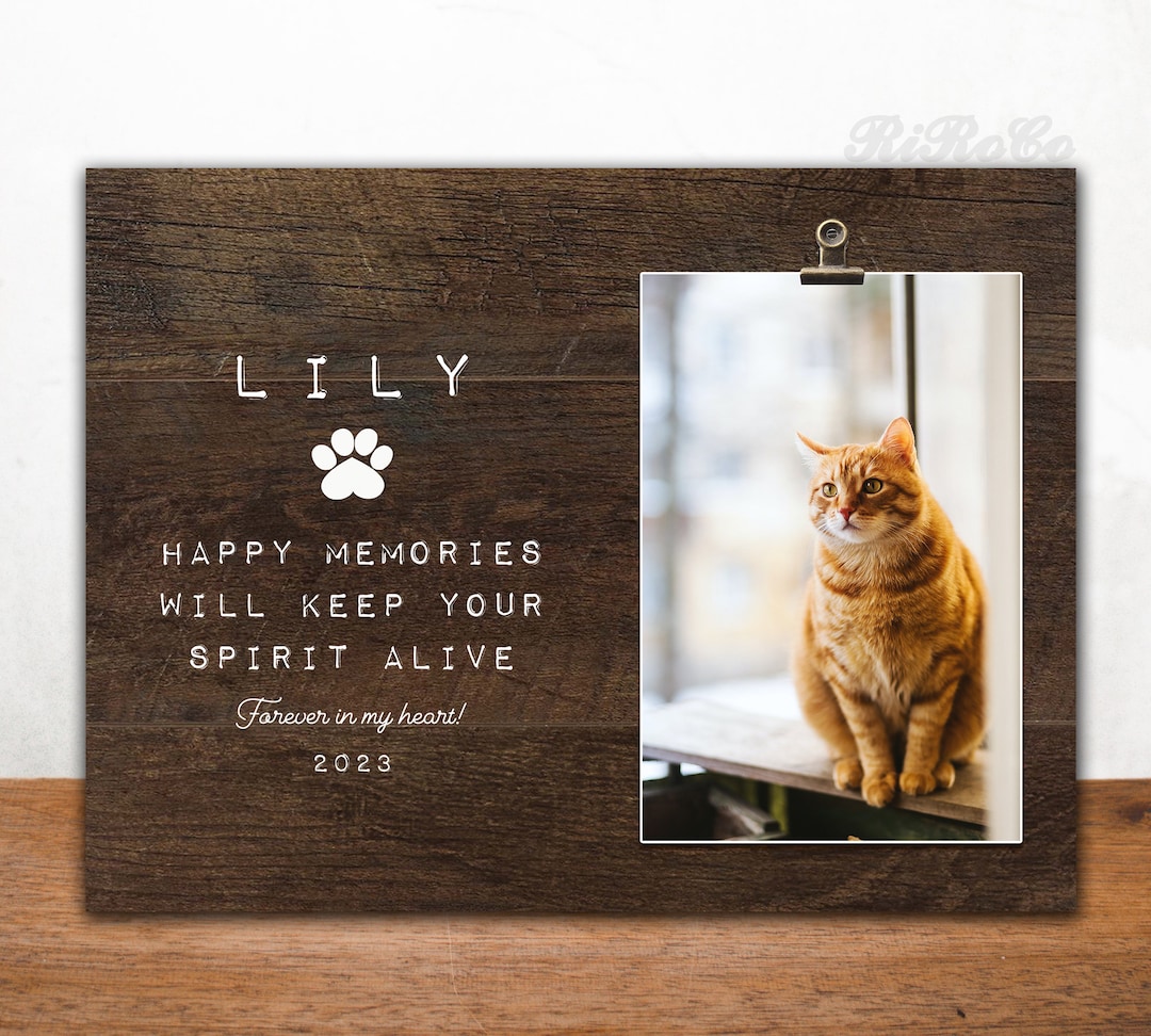 PET MEMORIAL CAT, Cat Memorial Gift, Pet Memorial Picture Frame ...