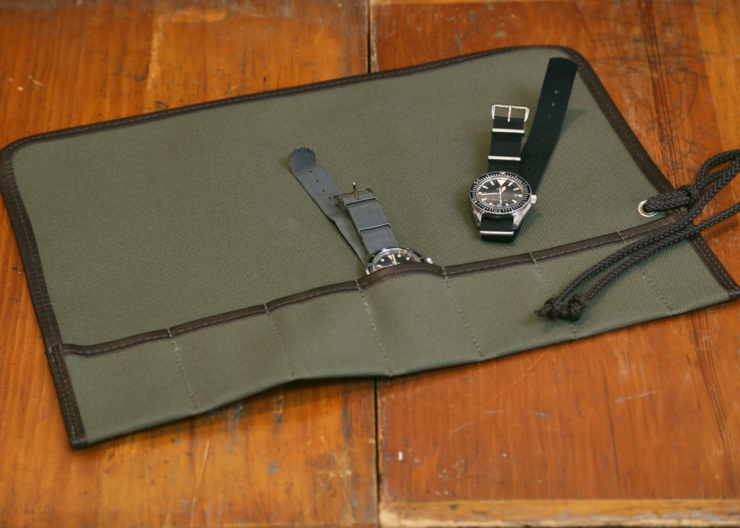 Grahame Fowler Hand Crafted Canvas Watch Roll Various Colors - Etsy