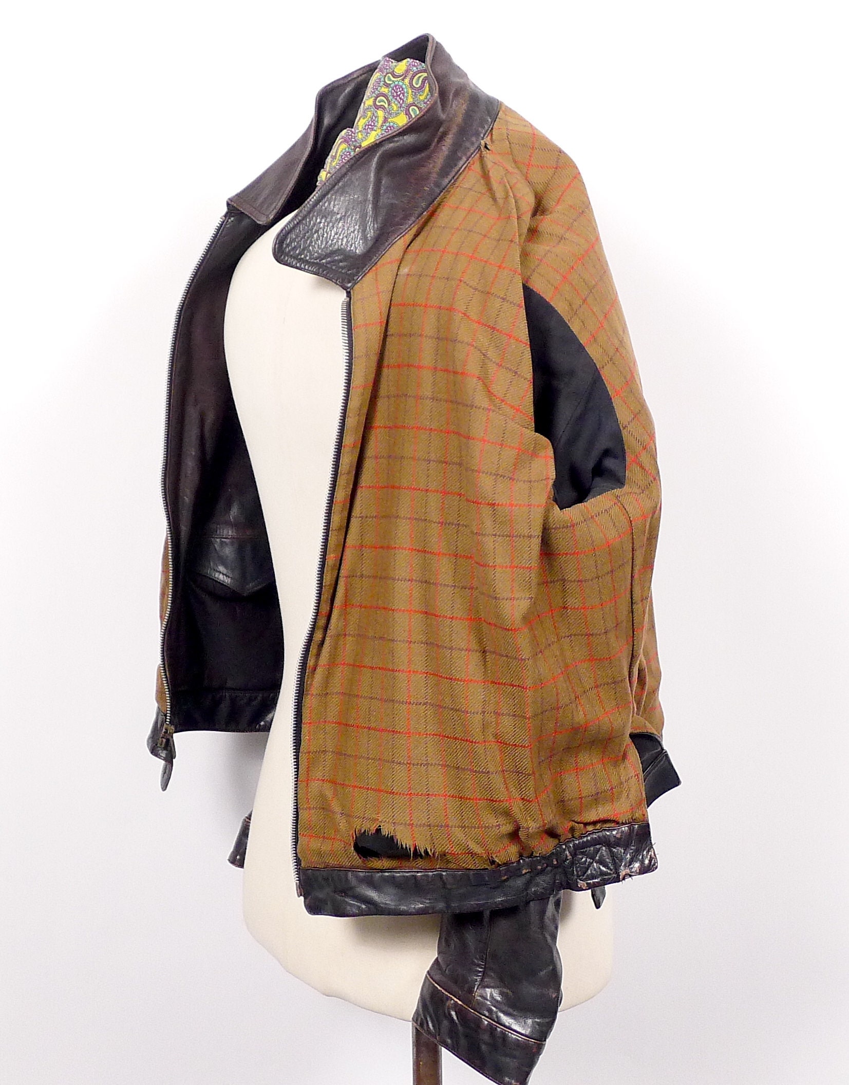 Duffer of St. George Leather Motorcycle Biker 1980's Brown Jacket Rare ...