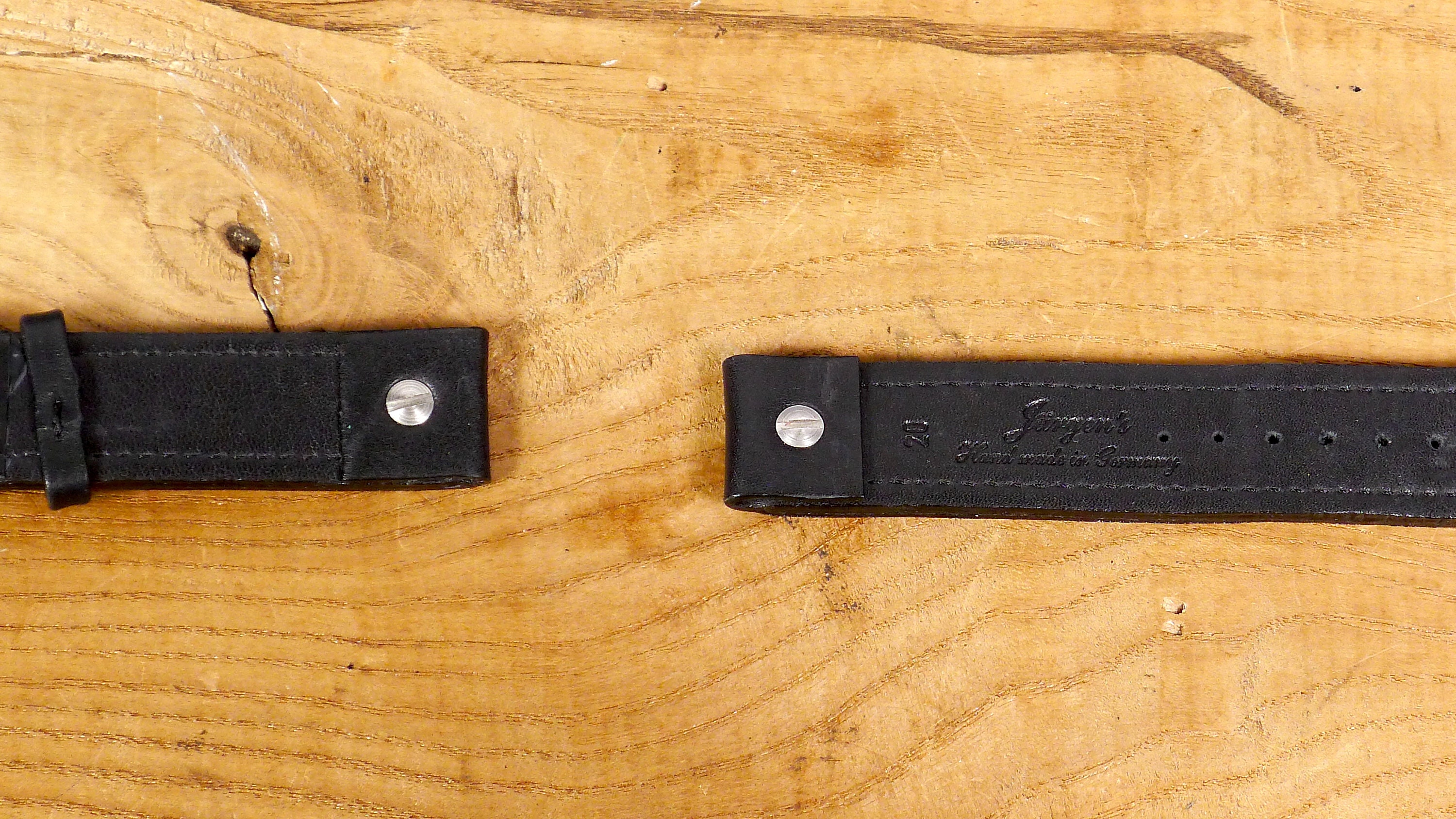 Jargen's 2 Piece Black Leather 20mm Fixed Lug Watch Strap - Etsy