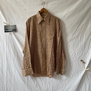 70s Brown Button Up - Etsy