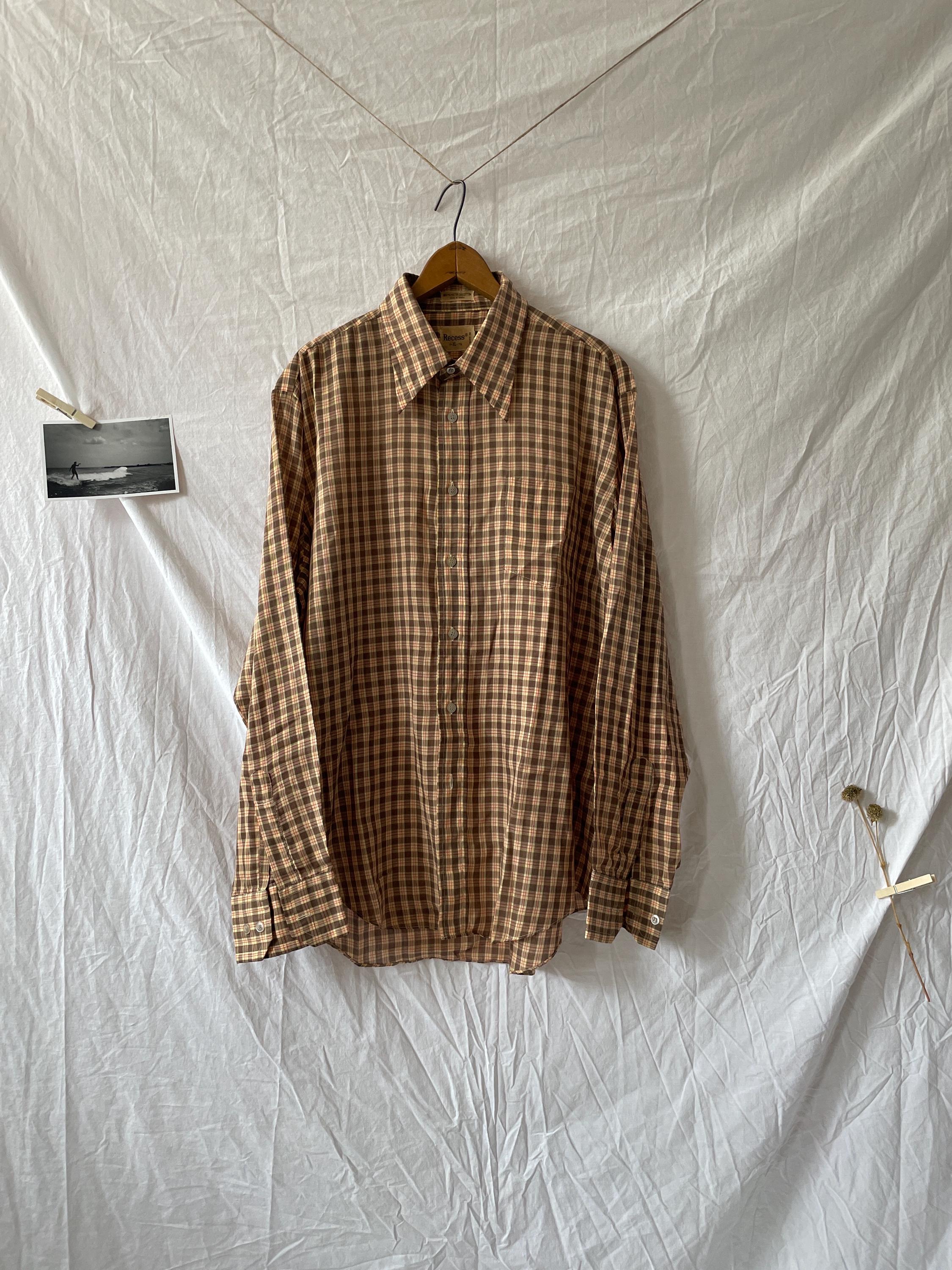 70s Brown Button Up - Etsy