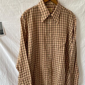 70s Brown Button Up - Etsy