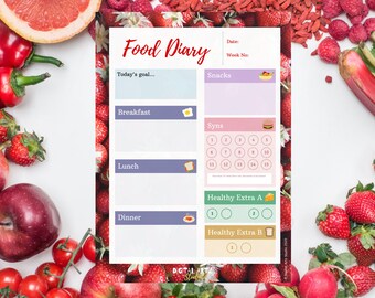 Slimming World Friendly Food Diary Printable - Etsy