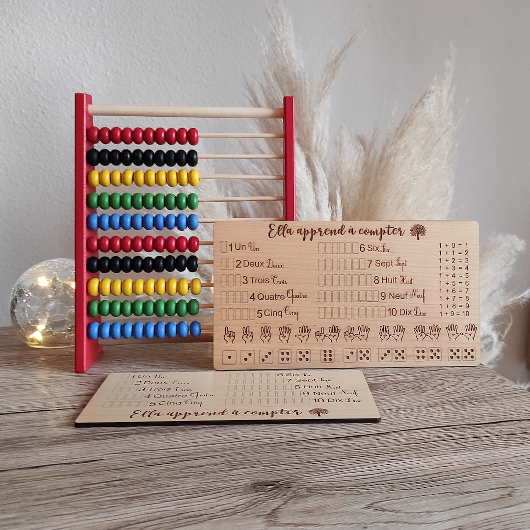 Abacus Personalized Game for Children - Montessori Wooden Games - Etsy