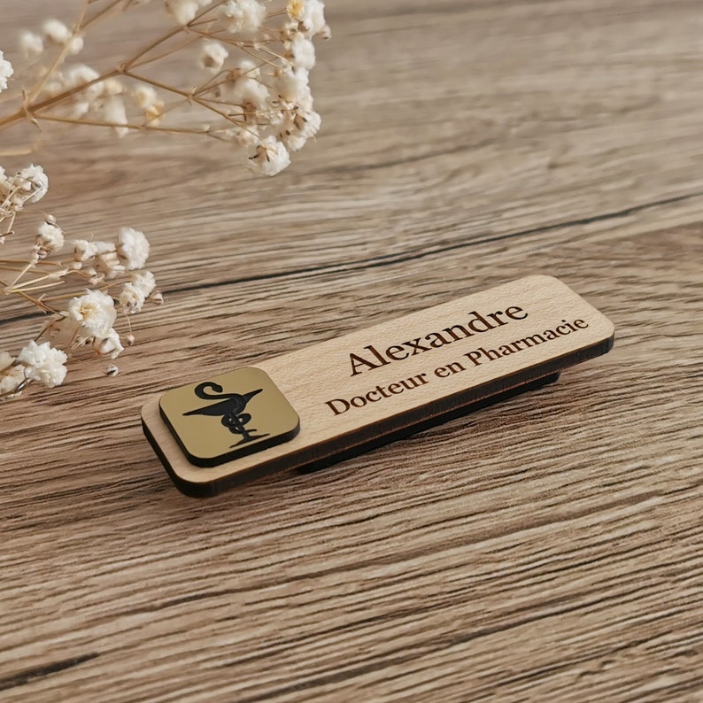 Personalized Pharmacist Badge, Doctor of Pharmacy Badge, Wooden ...