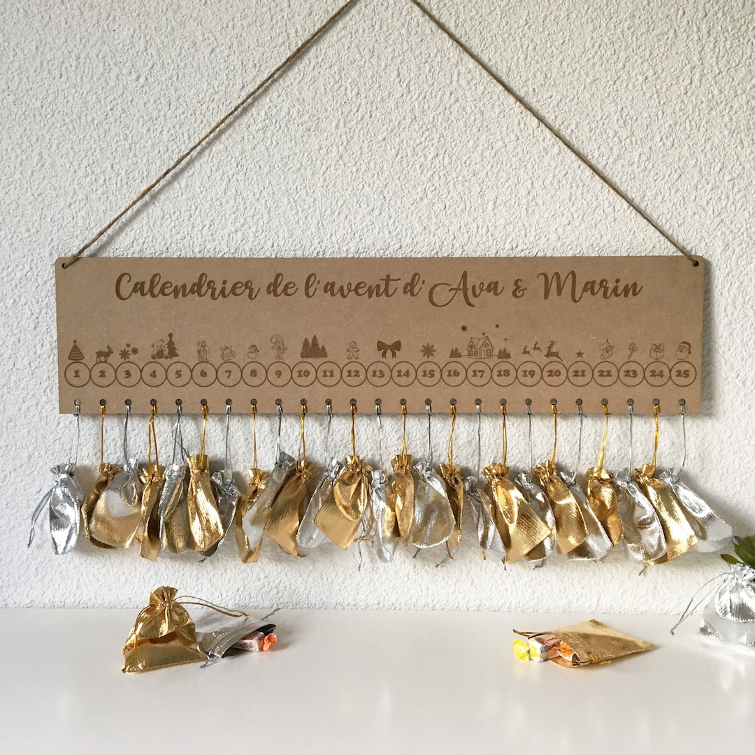 Wooden Advent Calendar - Personalized Wooden Advent Calendar ...