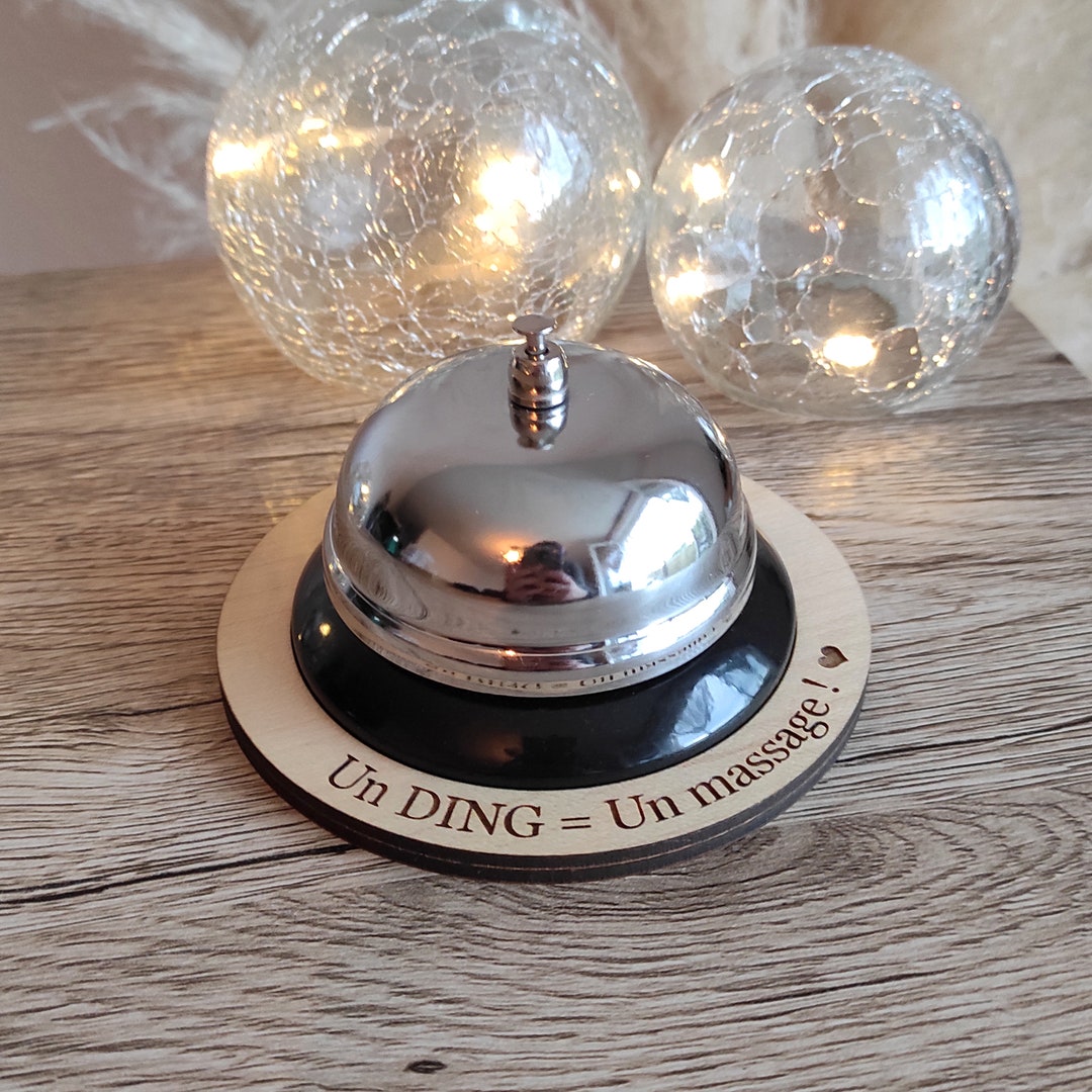 Personalized Doorbell in Wood and Metal Counter Bell - Etsy
