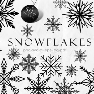 Snowflake SVG Bundle | Winter Snowflake Cut Files | Christmas Snowflake ...