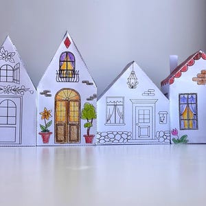 Printable Paper House Template | DIY Printable Coloring Craft ...
