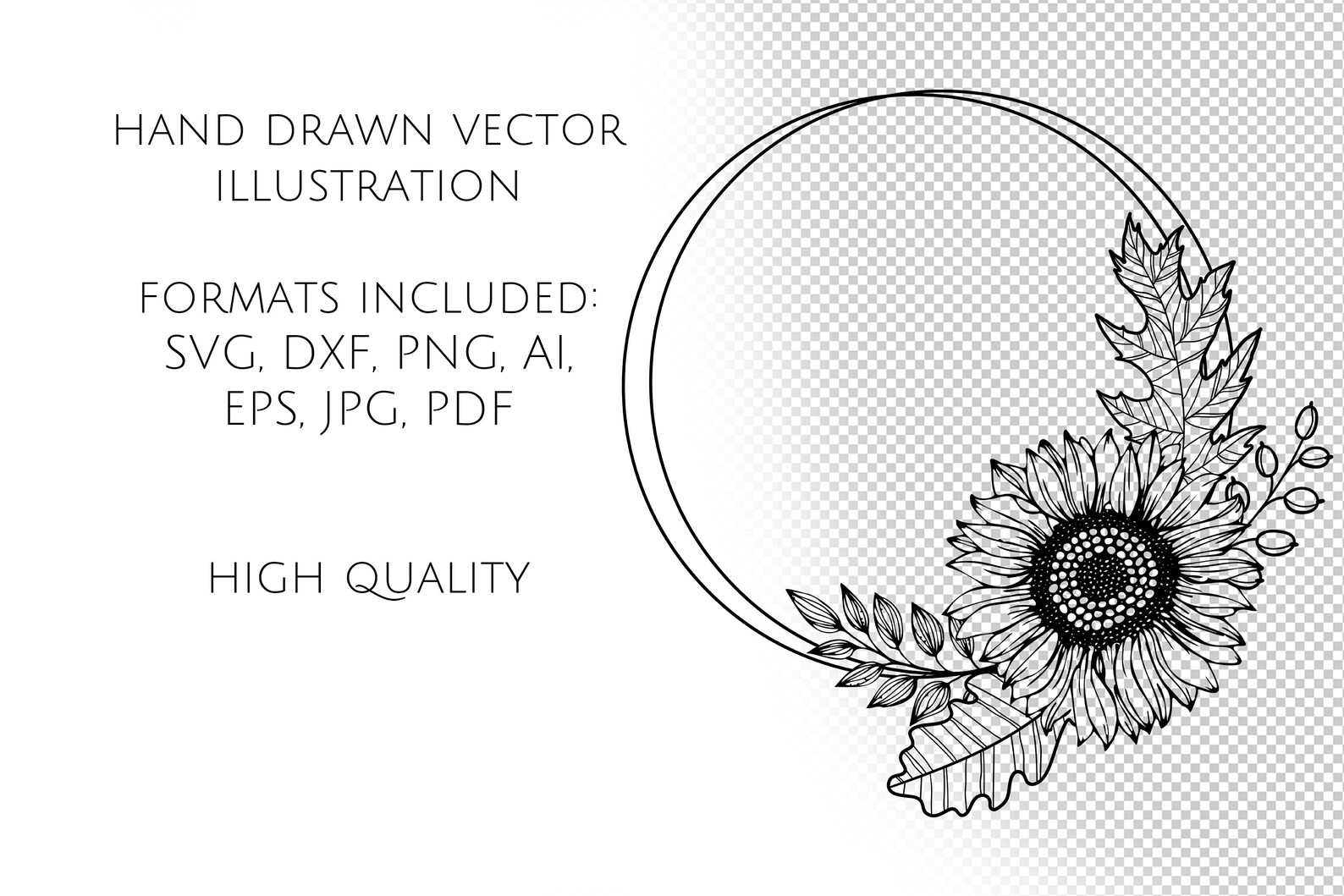 Sunflowers SVG Frame Sunflowers SVG PNG Sunflowers Clipart - Etsy