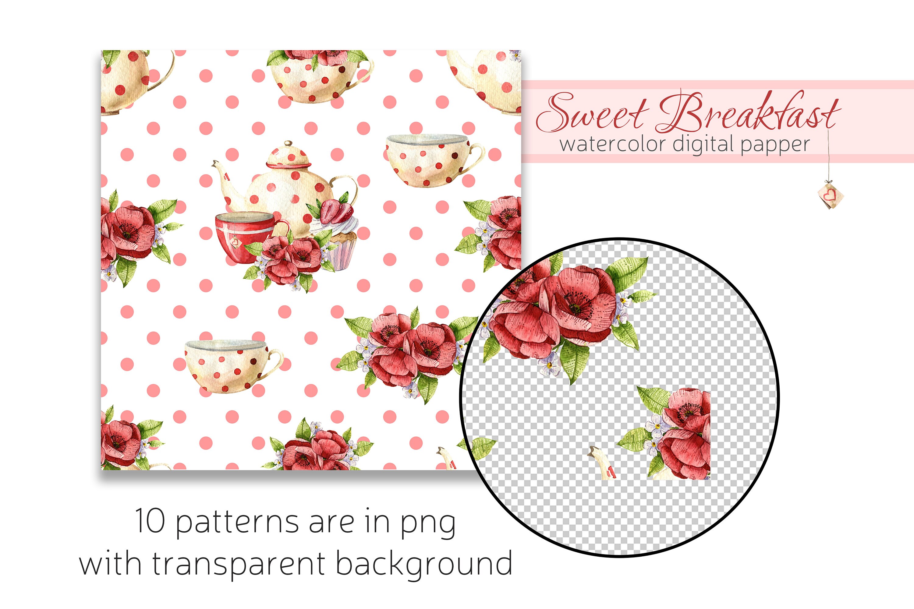 Tea Time Digital Paper Watercolor Tea Time Seamless - Etsy