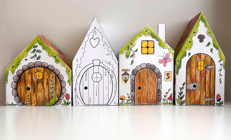Printable Paper House Template | DIY Printable Coloring Craft ...