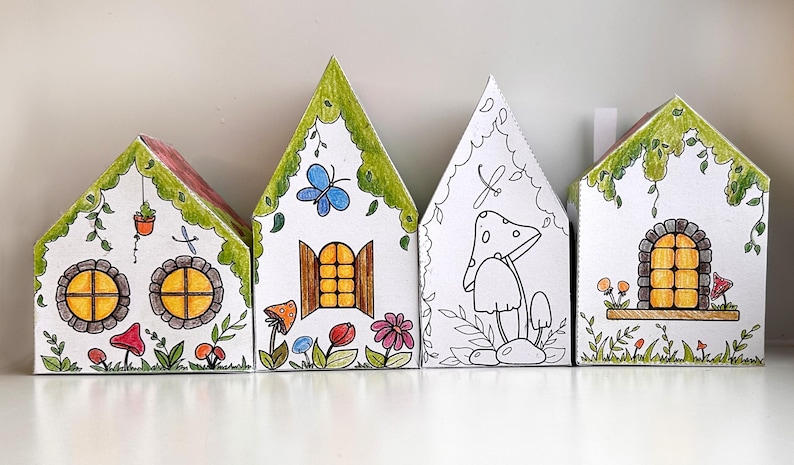 Printable Paper House Template | DIY Printable Coloring Craft ...