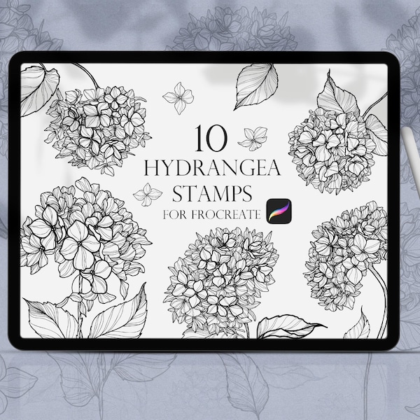 Hydrangea Stamp - Etsy