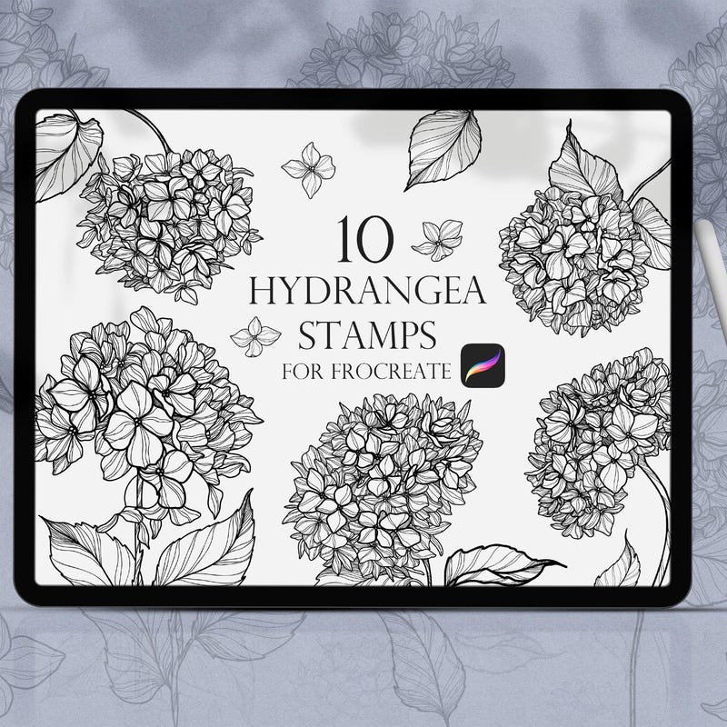 Hydrangea Stamp - Etsy
