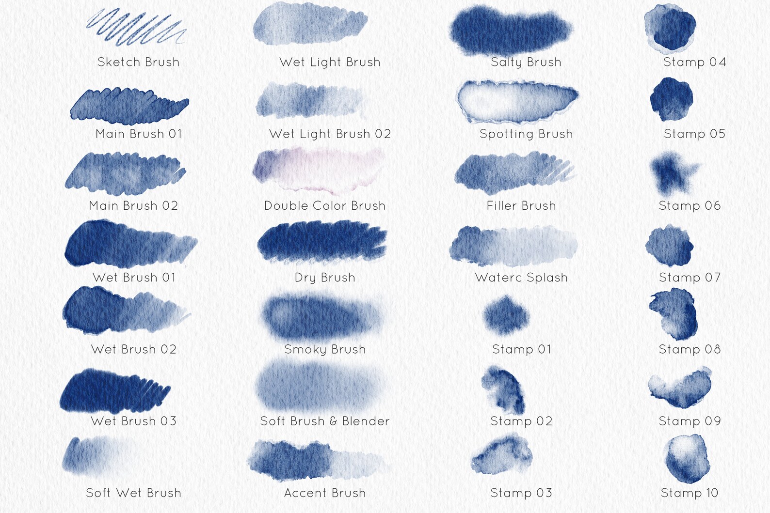 Procreate Watercolor Brushes & Paper Watercolor Brushes - Etsy