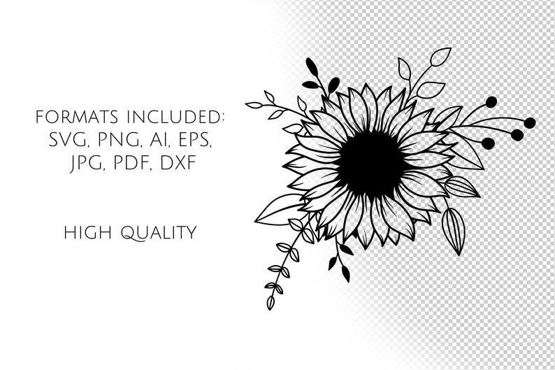 Sunflowers SVG Floral Bundle Svg Flowers SVG Sunflowers - Etsy