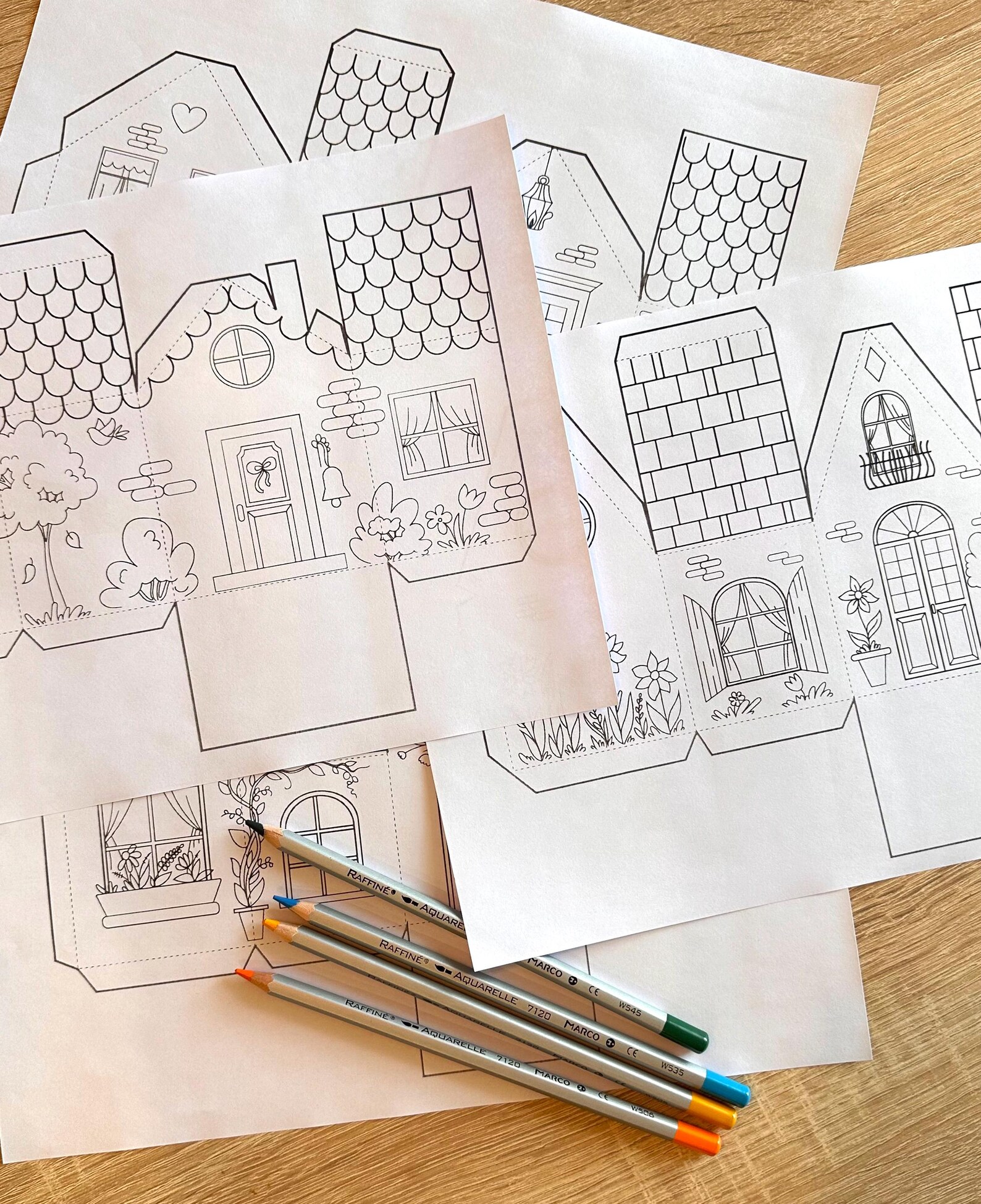 Printable Paper House Template | DIY Printable Coloring Craft ...