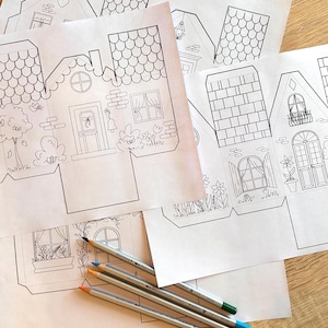 Printable Paper House Template | DIY Printable Coloring Craft ...
