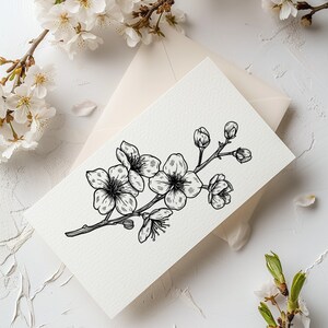 Sakura SVG - Flowers Line Art SVG - Floral SVG - Cherry Flowers Svg ...