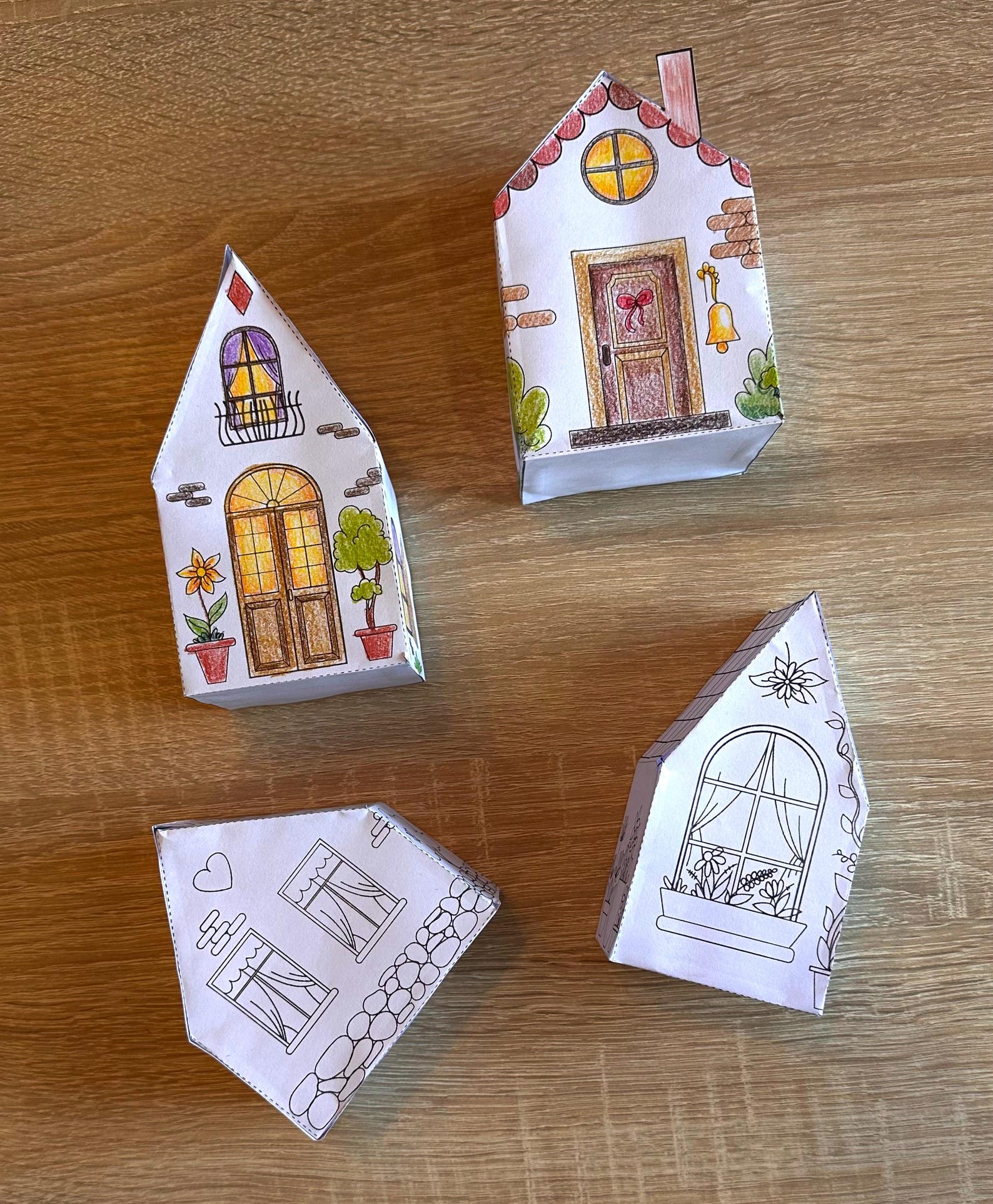 Printable Paper House Template | DIY Printable Coloring Craft ...