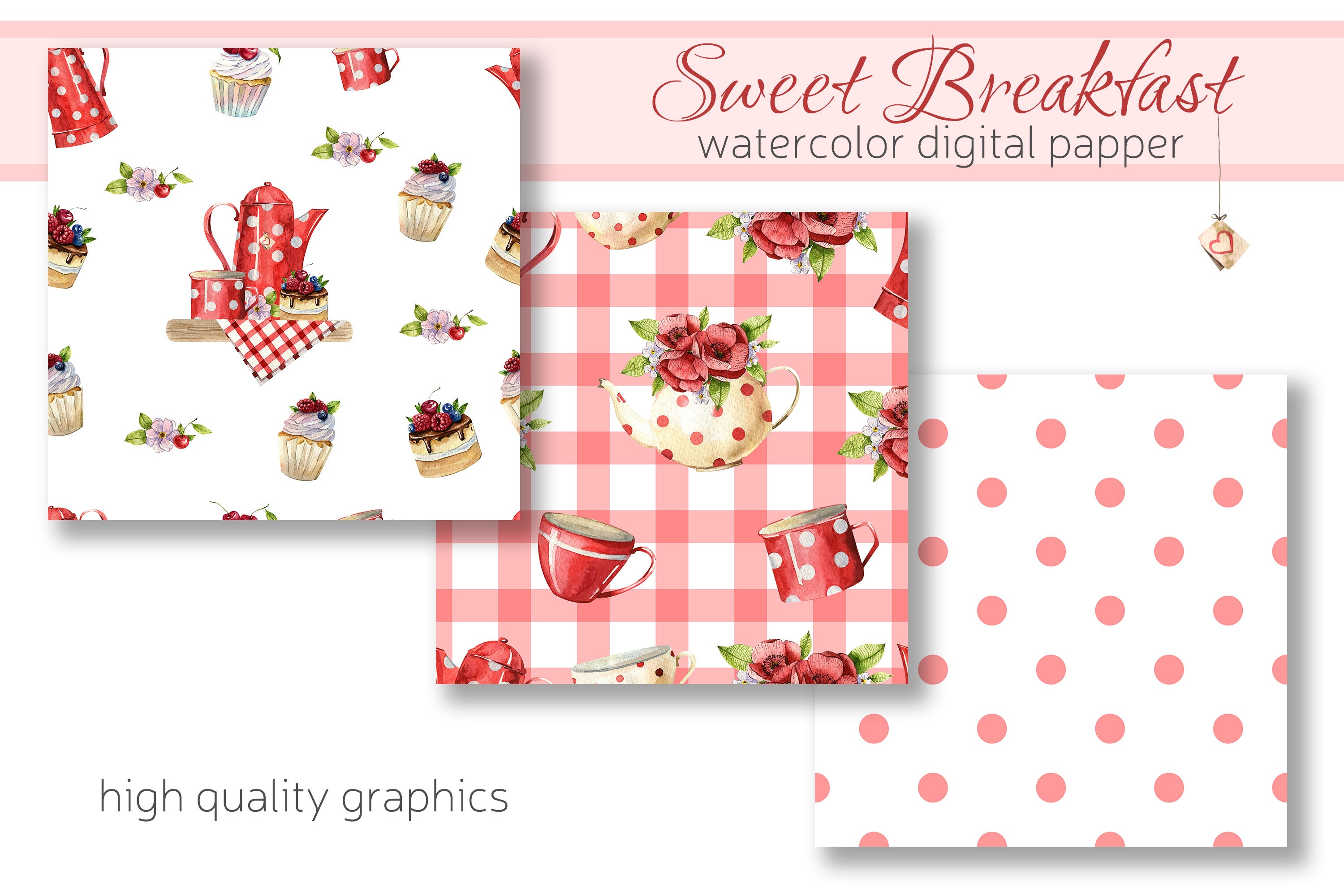 Tea Time Digital Paper Watercolor Tea Time Seamless - Etsy