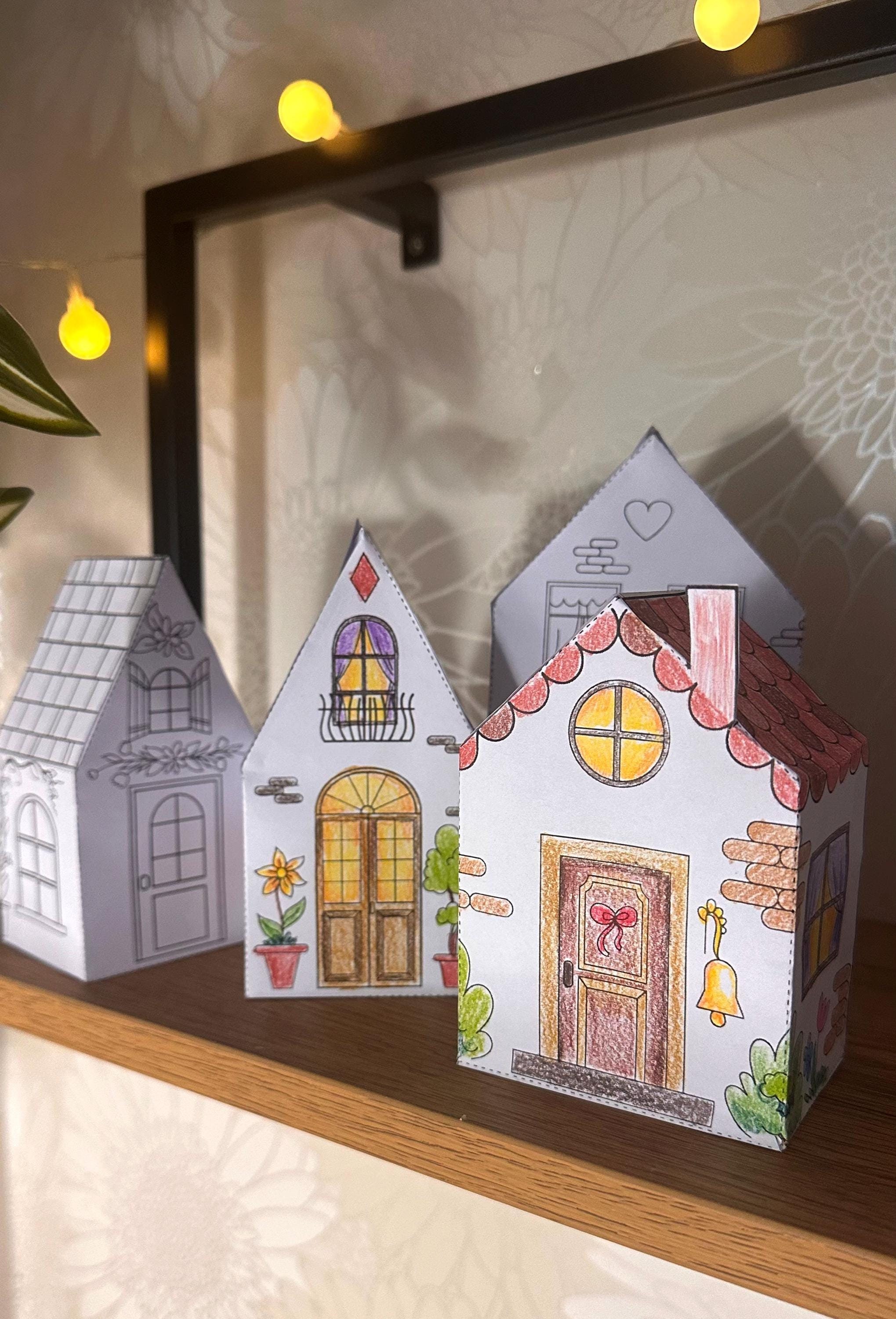 Printable Paper House Template | DIY Printable Coloring Craft ...