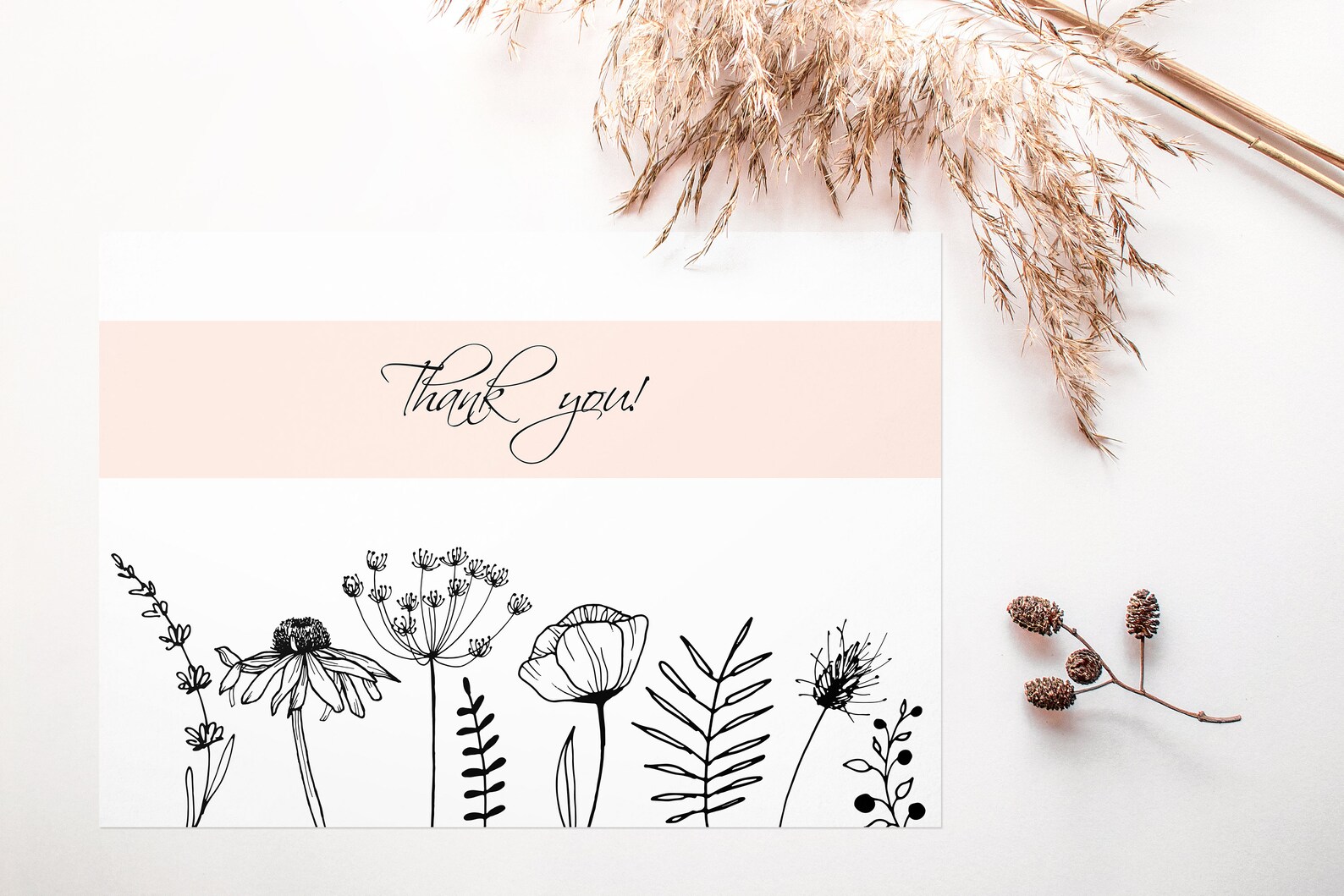 Flowers SVG Hand Drawn Stems and Branches PNG Doodle - Etsy